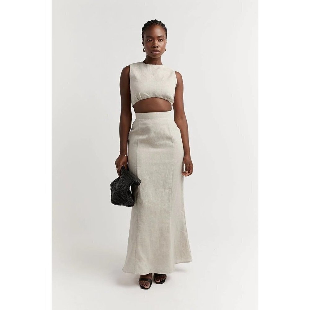 Dissh Australia Linen Cropped Top - Gem